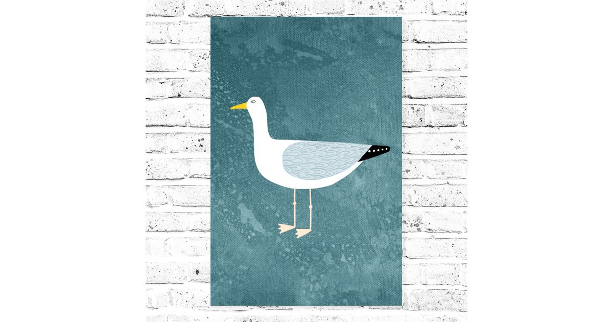 Seagull Standing Poster | Zazzle