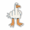 SEAGULL WITH MIDDLE FINGER BODY STICKER | Zazzle