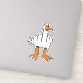 SEAGULL WITH MIDDLE FINGER BODY STICKER | Zazzle