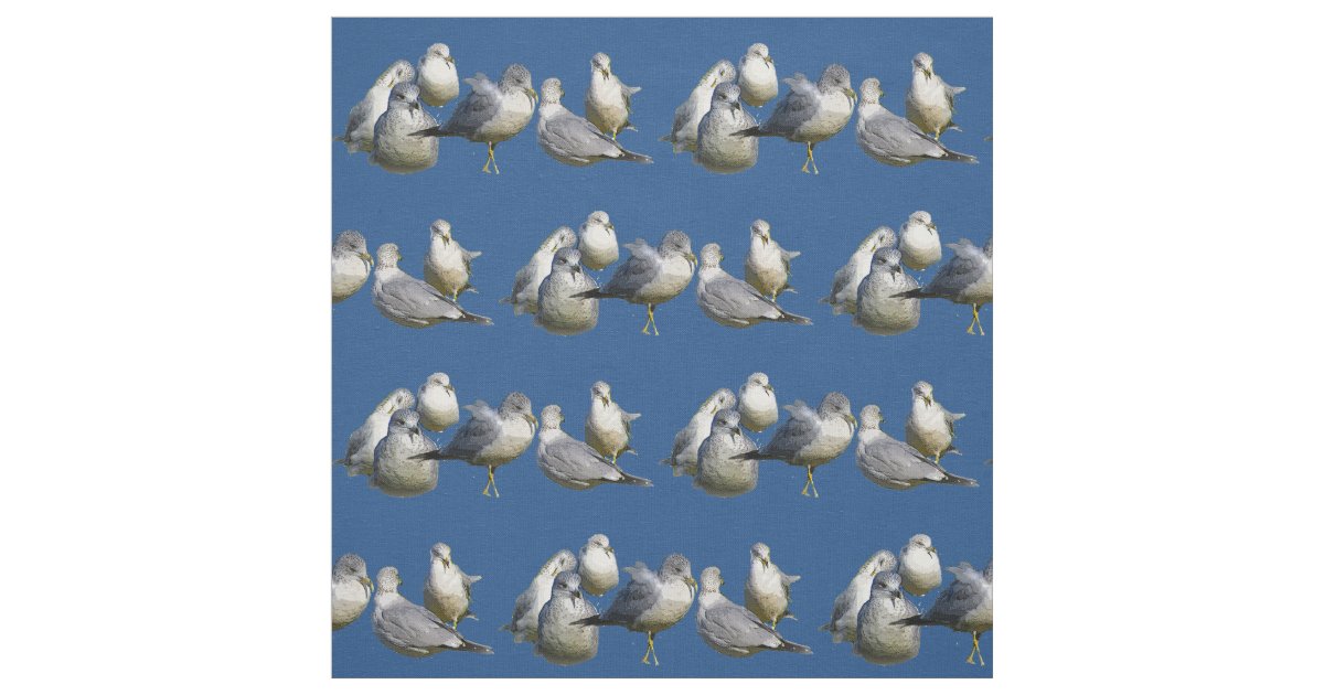 Seagulls Fabric | Zazzle