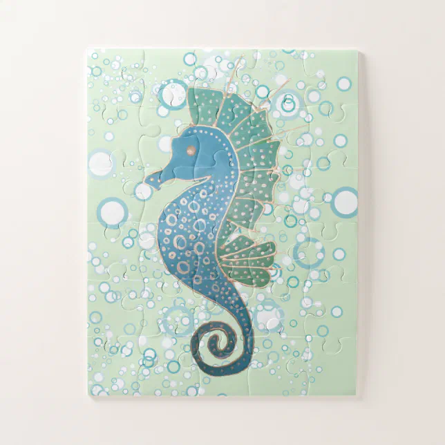 Seahorse Artwork Jigsaw Puzzle | Zazzle