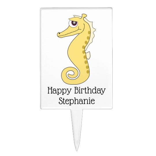 Seahorse Birthday Cake Topper | Zazzle.com