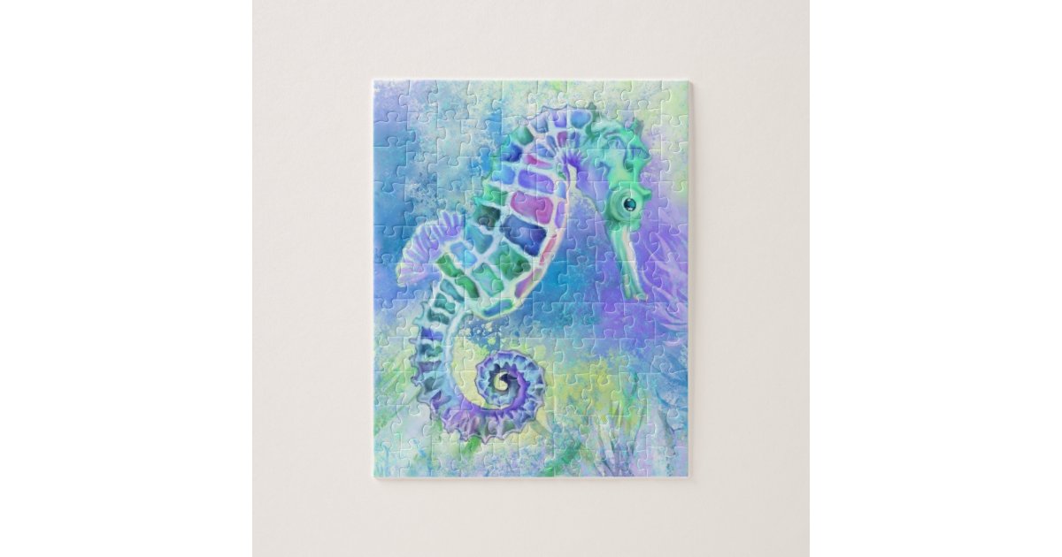 Seahorse Jigsaw Puzzle Wonderful Underwater Life | Zazzle