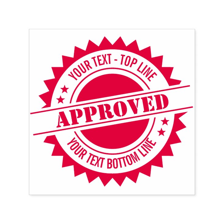 Seal of approval or other seal self-inking stamp | Zazzle