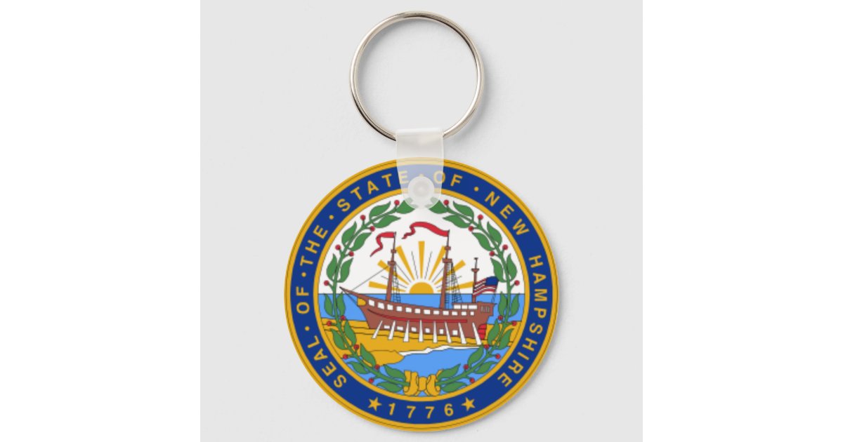 SEAL OF NEW HAMPSHIRE KEYCHAIN | Zazzle