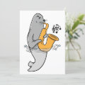 Seal Playing The Saxophone Invitation | Zazzle