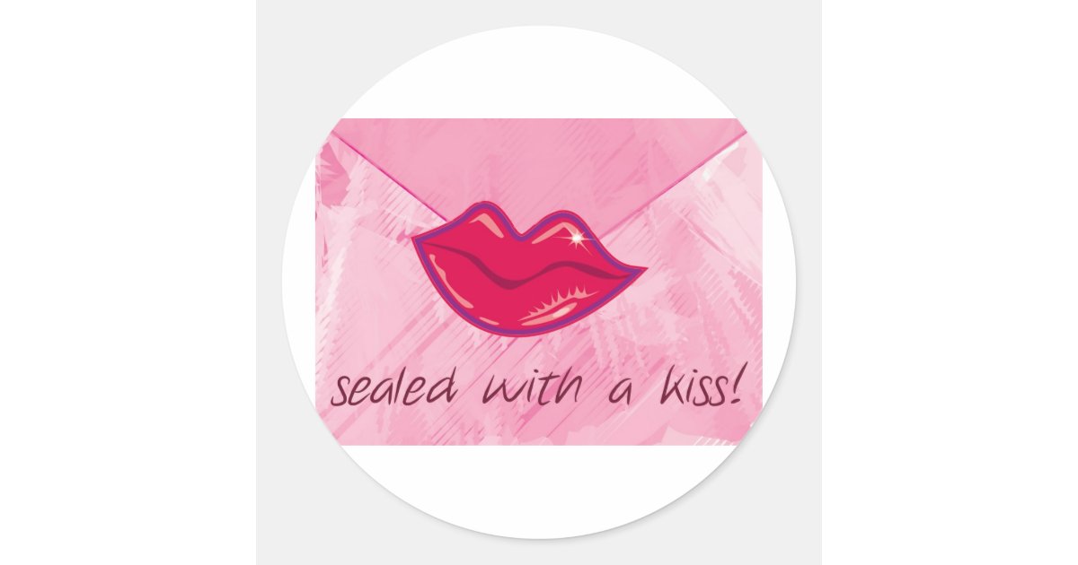 Sealed with a kiss sticker | Zazzle