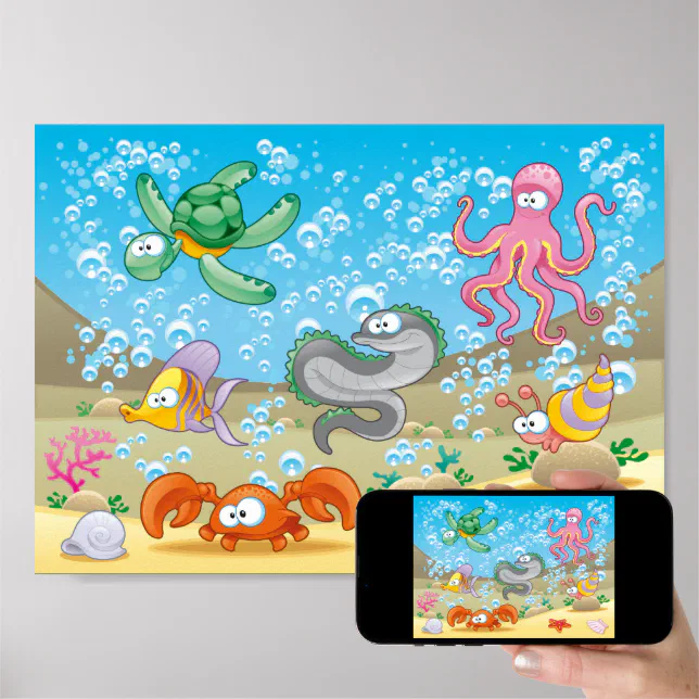 Sealife 11" x 8.5", Value Poster Paper (Matte) | Zazzle