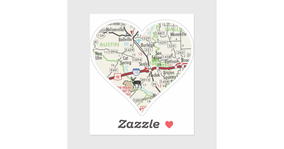 Sealy TX Map Sticker | Zazzle