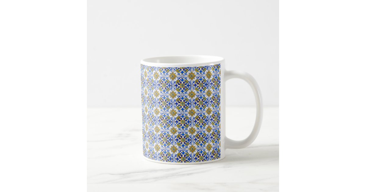 Seamless Azulejo Panel Tiles Coffee Mug | Zazzle