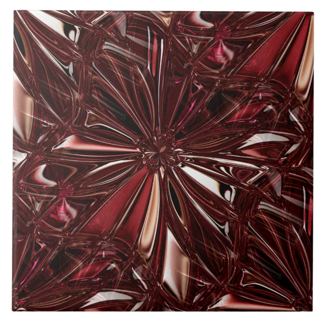 Seamless Burgundy Decorative Ceramic Tile | Zazzle