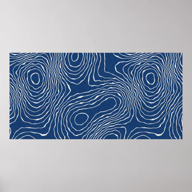 Seamless earth line topographic map organic patter poster | Zazzle