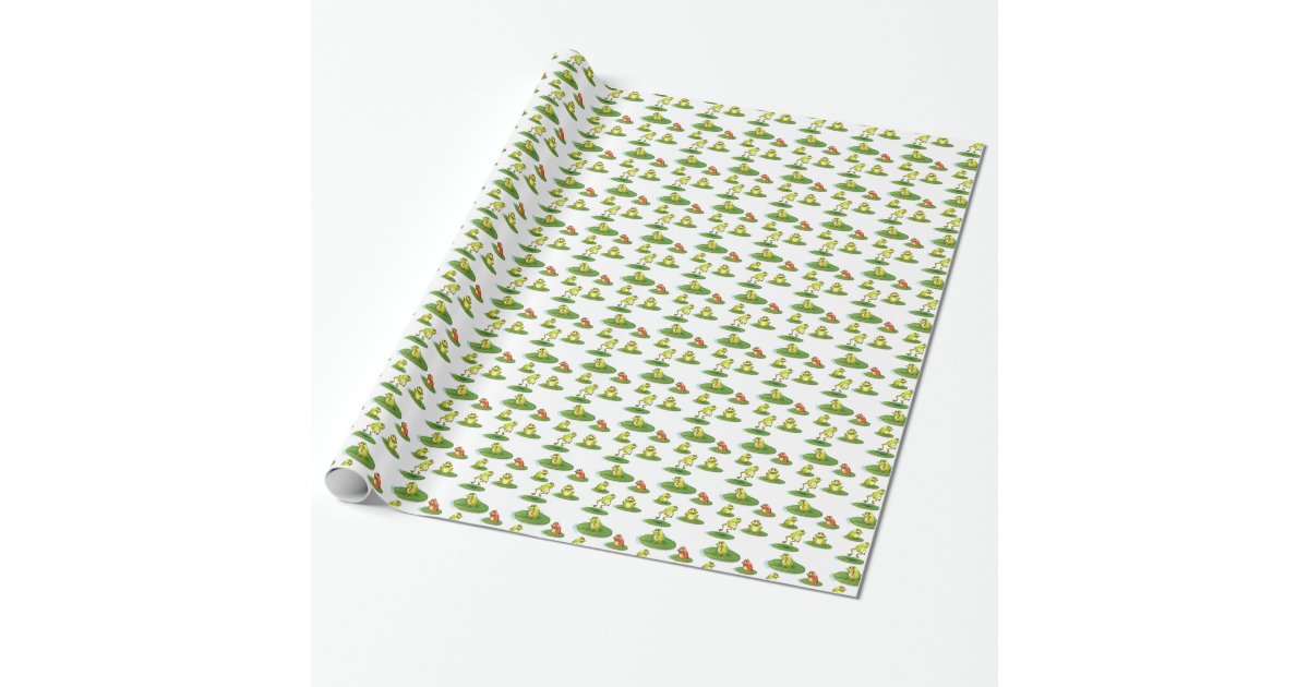 Seamless frogs wrapping paper | Zazzle
