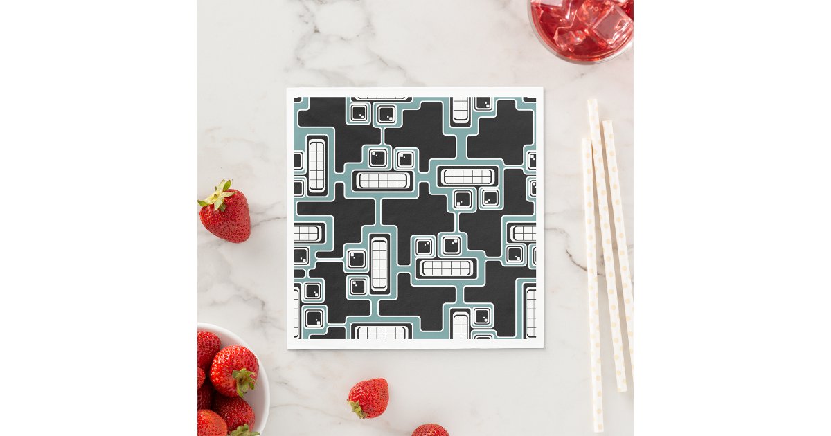 Seamless Futuristic Paper Napkins | Zazzle