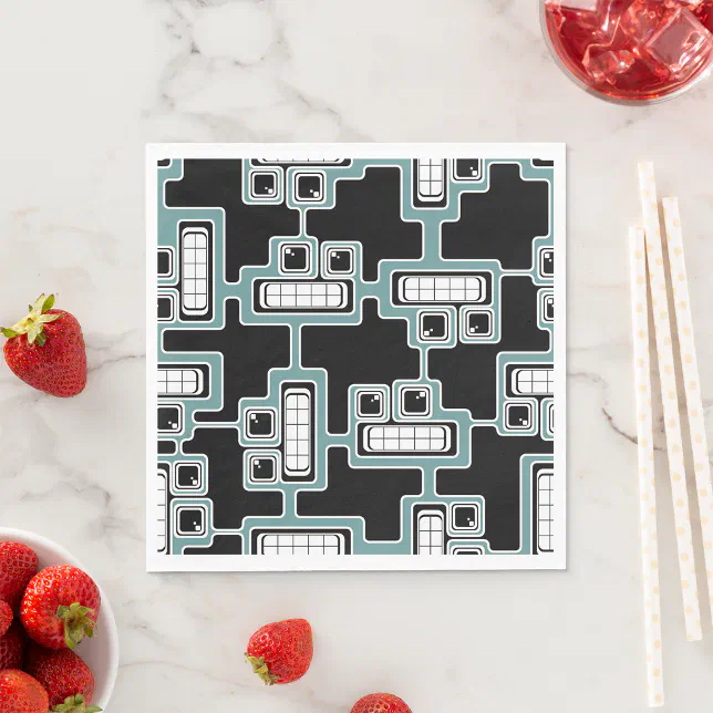Seamless Futuristic Paper Napkins | Zazzle
