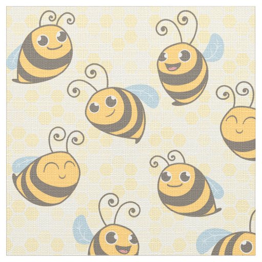 Seamless Honey Bee Pattern Fabric | Zazzle Seamless Honey Bee Pattern Fabric | Zazzle