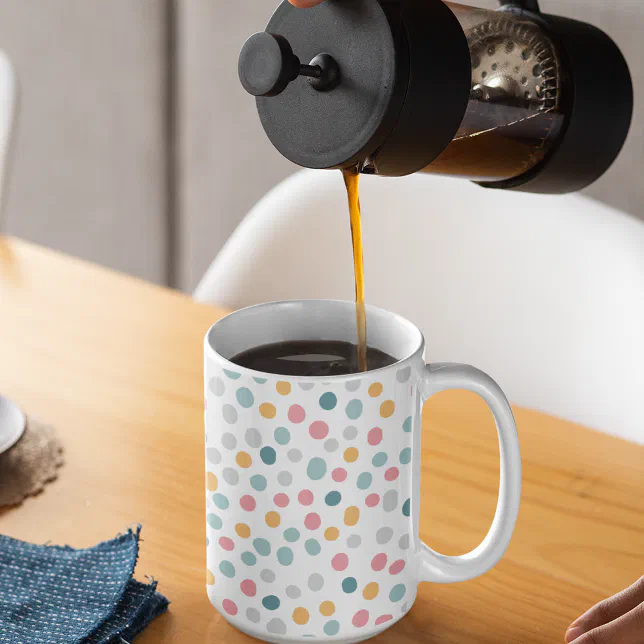 Seamless Pattern Colorful Polka Dots Coffee Mug | Zazzle
