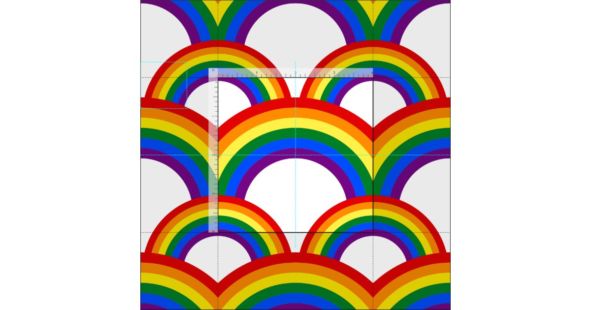 Seamless pattern with rainbows fabric | Zazzle