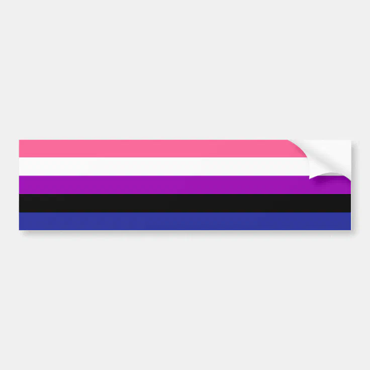 Seamless Repeating Gender Fluid Pride Flag Pattern Bumper Sticker | Zazzle