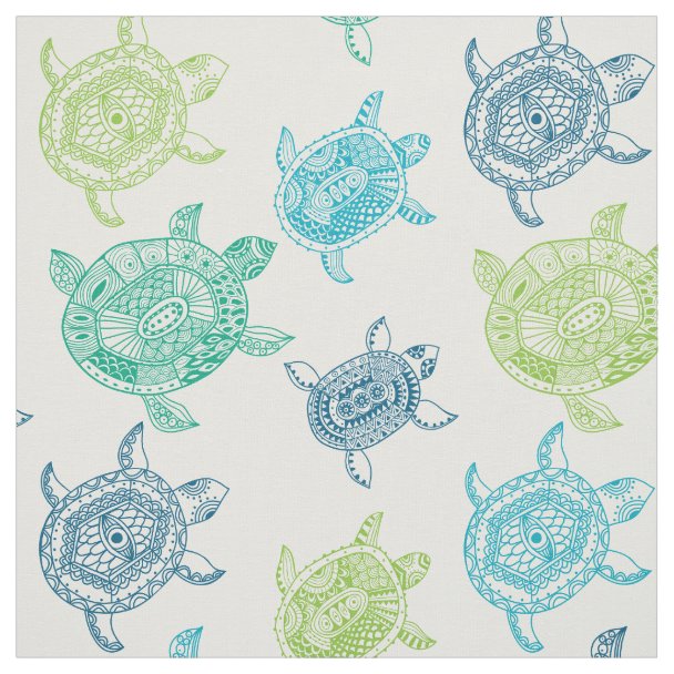Sea Turtle Fabric | Zazzle.com