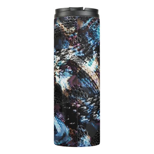 Seamless snake reptile lizard python skin leather thermal tumbler | Zazzle