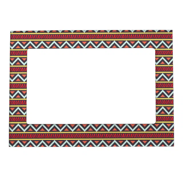 Seamless zigzag African seamless pattern Magnetic Frame | Zazzle