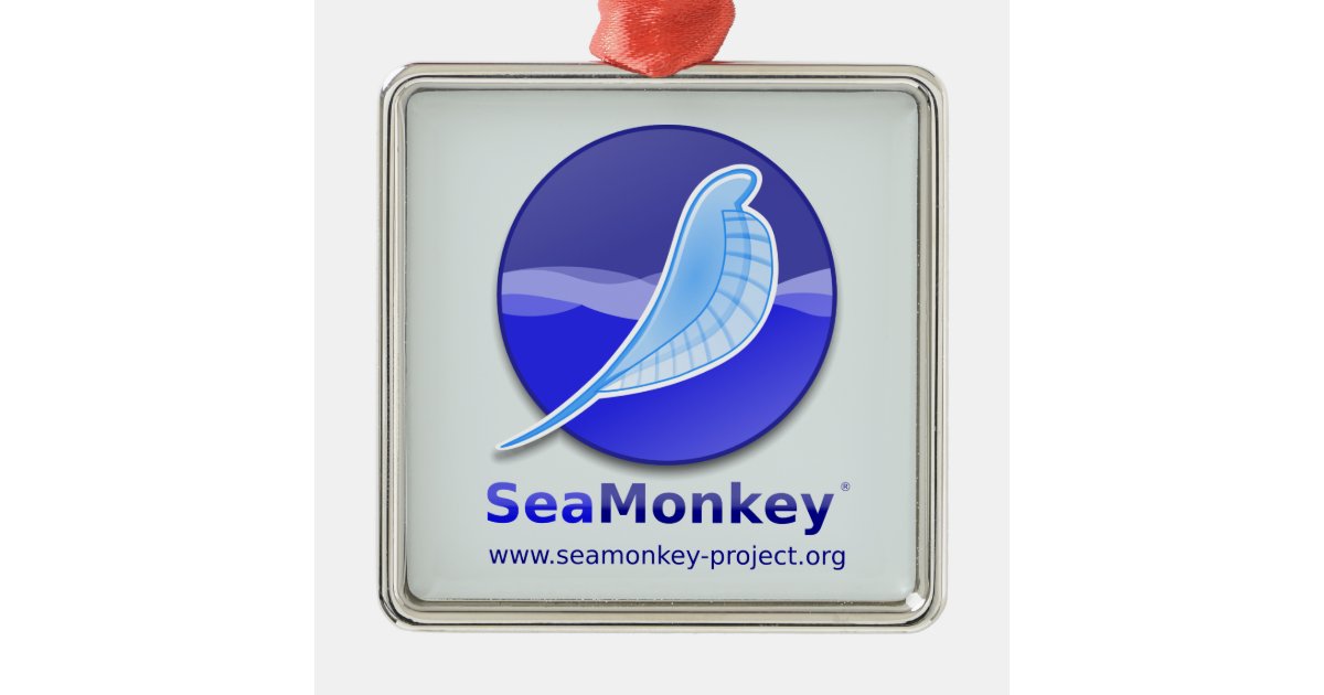 SeaMonkey Project - Vertical Logo Metal Ornament | Zazzle