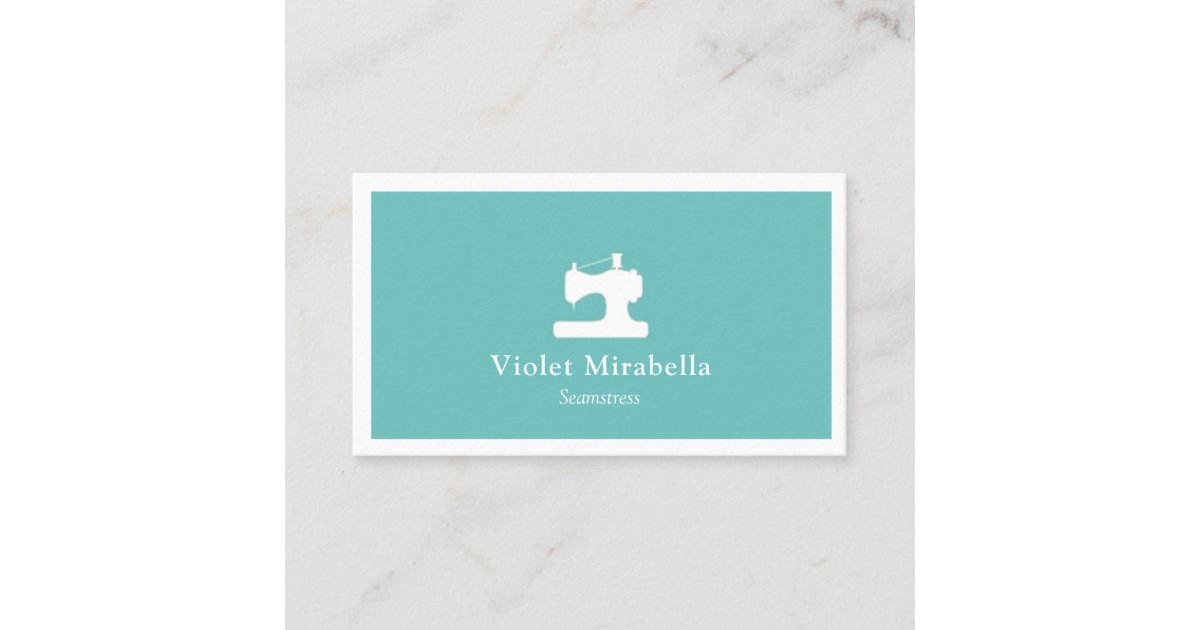 Seamstress Sewing Machine Business Card | Zazzle
