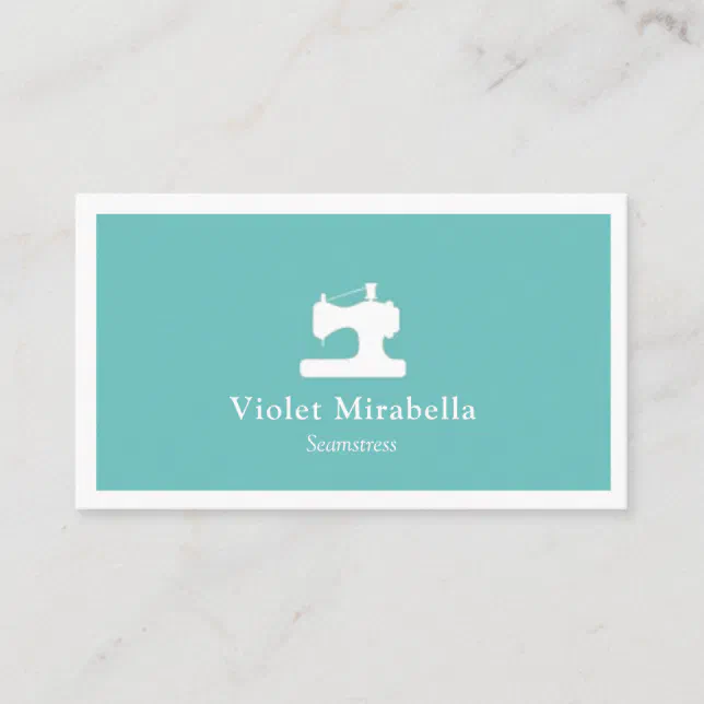 Seamstress Sewing Machine Business Card | Zazzle