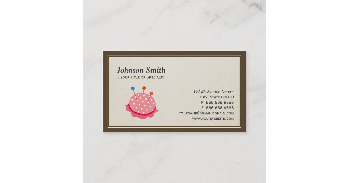 Seamstress Tailor - Cut Sewing Thread Kit Business Card | Zazzle