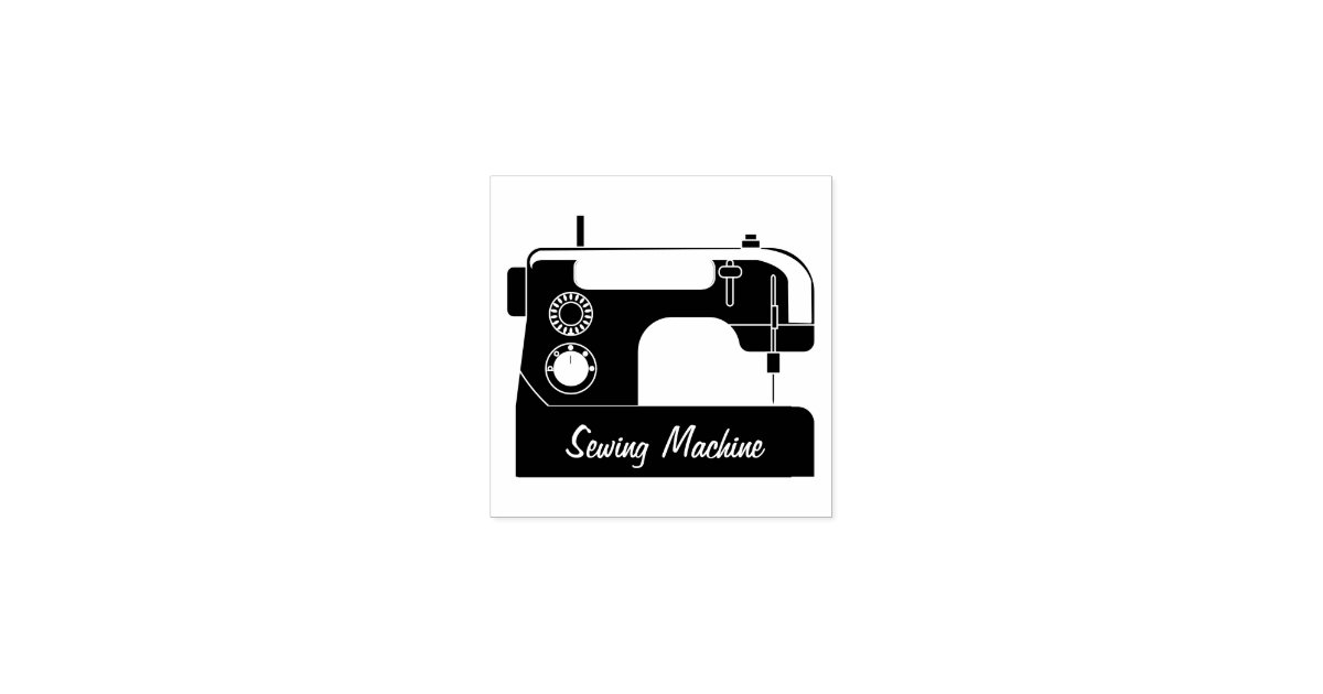 Seamstress Tailor Sewing Machine Rubber Stamp | Zazzle
