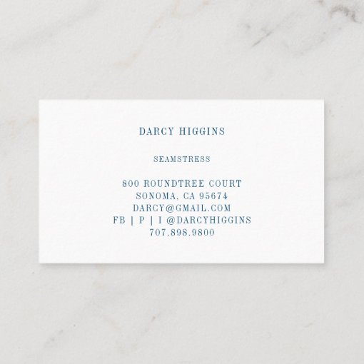 Seamstress Tailor Thimble Thread Business Card | Zazzle