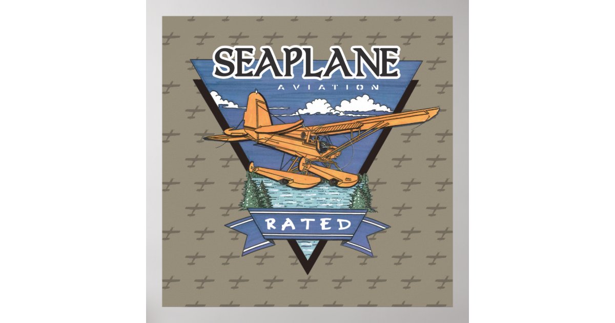 Seaplane Aviation Rated Poster | Zazzle