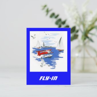 Seaplane Floatplane Fly-In Fly In Invitations | Zazzle