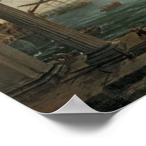 Seaport with the Embarkation Poster | Zazzle