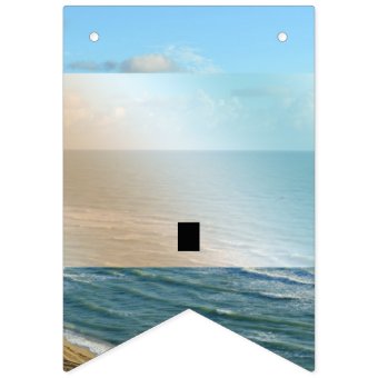 Seascape Beach Wedding Blue Ocean Bunting Flags | Zazzle