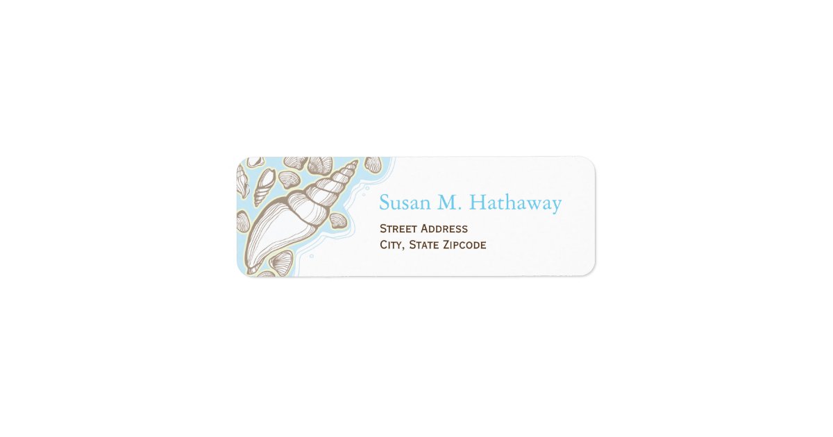 Seashell Address Label | Zazzle