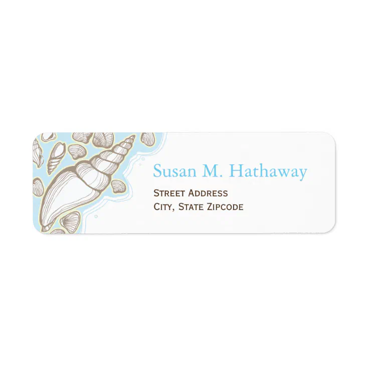 Seashell Address Label | Zazzle