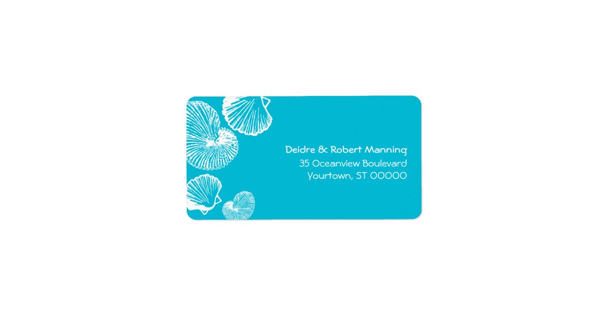 Seashell Beach Address Label | Zazzle
