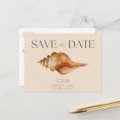 Seashell Beach Destination Wedding Save the Date Announcement Postcard ...