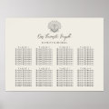 Seashell Beach Ocean Wedding 8 Table Seating Chart | Zazzle