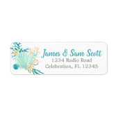 Seashell Beach Themed Return Address Label | Zazzle
