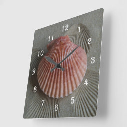 Seashell Beach Wall Clock | Zazzle