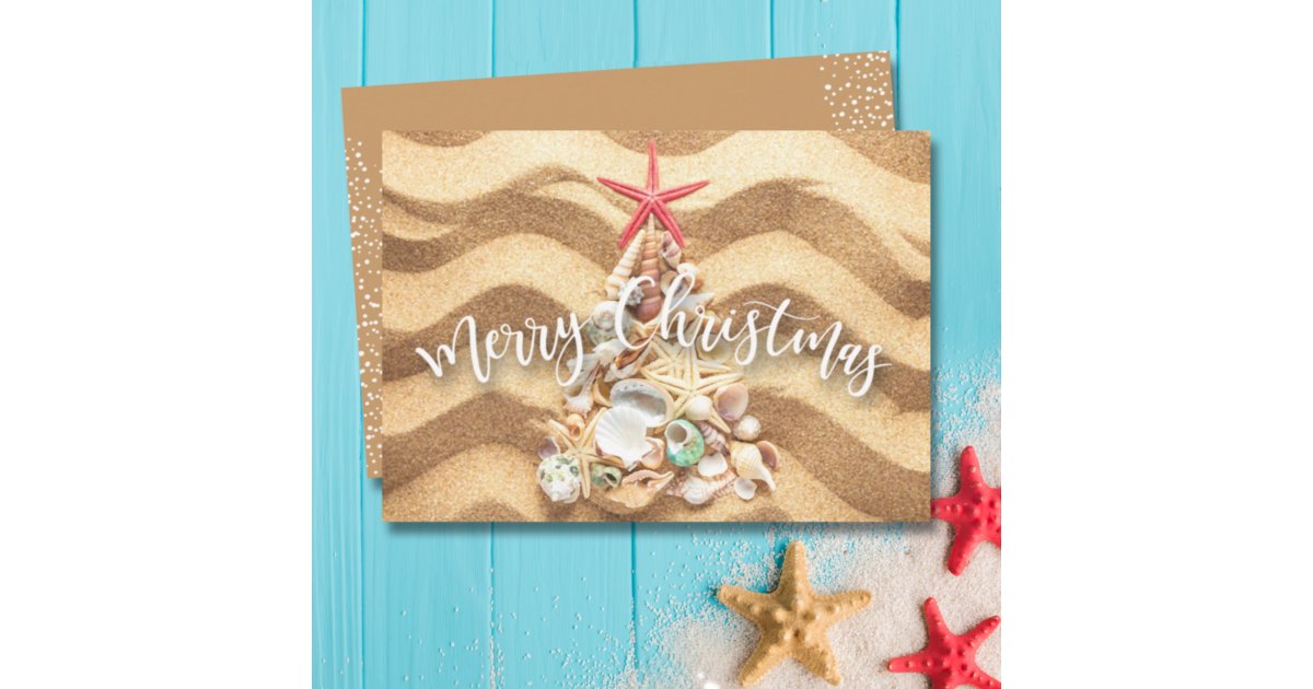 Seashell Christmas Greeting Card | Zazzle