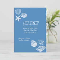 Seashell Collection Save the Date Announcement | Zazzle