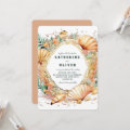 Seashell Gold Frame Ocean Summer Beach Wedding Invitation | Zazzle