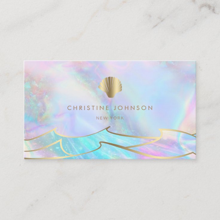 seashell logo design business card | Zazzle