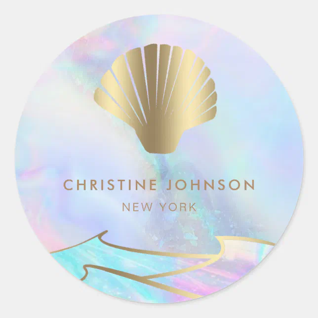 seashell logo Sticker | Zazzle