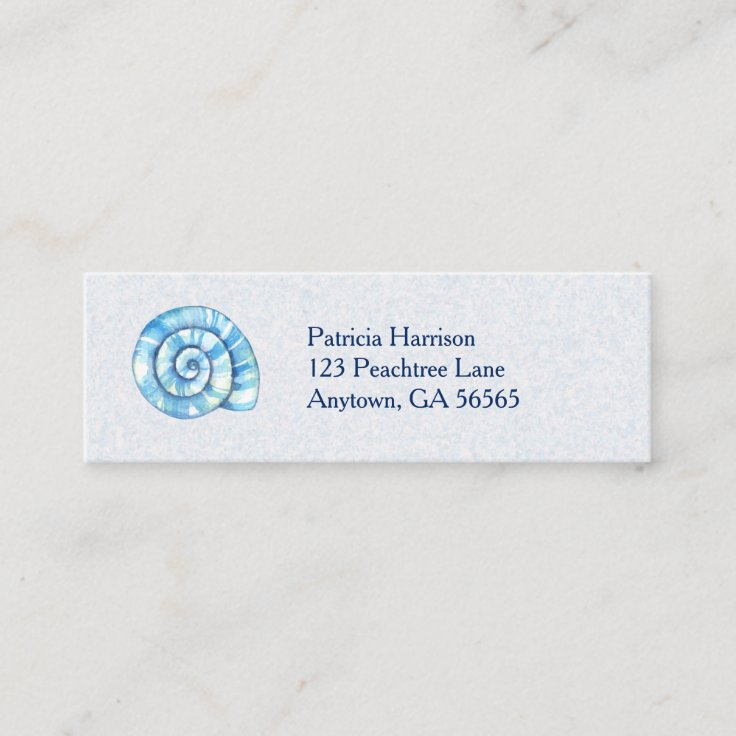 Seashell Ocean Themed Business Card | Zazzle