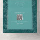 Seashell Palm Teal Beach Wedding QR Code RSVP All In One Invitation ...